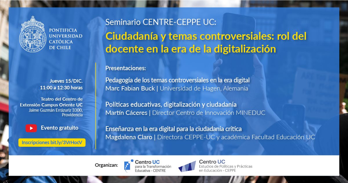 Seminario CENTRE-CEPPE UC “Ciudadanía y temas controversiales: rol del ...